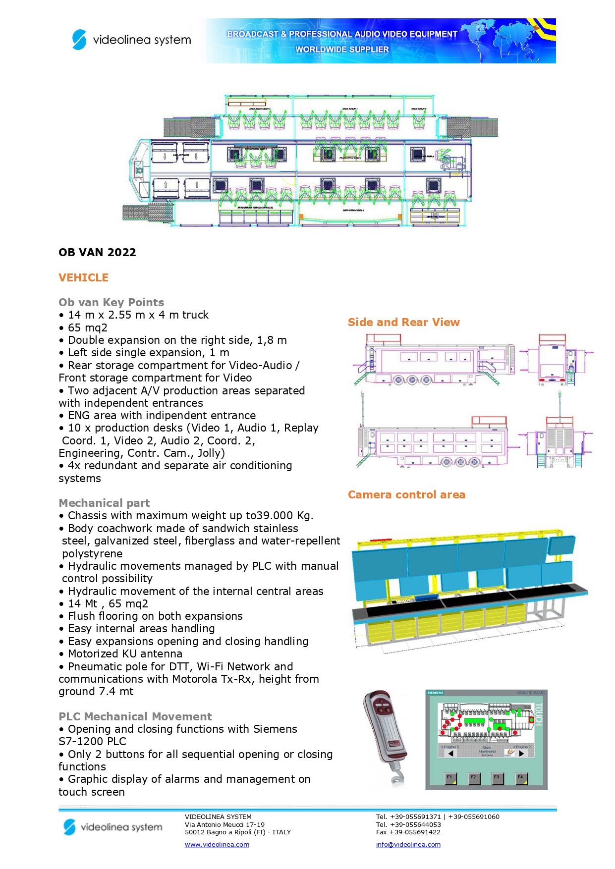 Videolinea system - OB VAN OUTSIDE BROADCAST